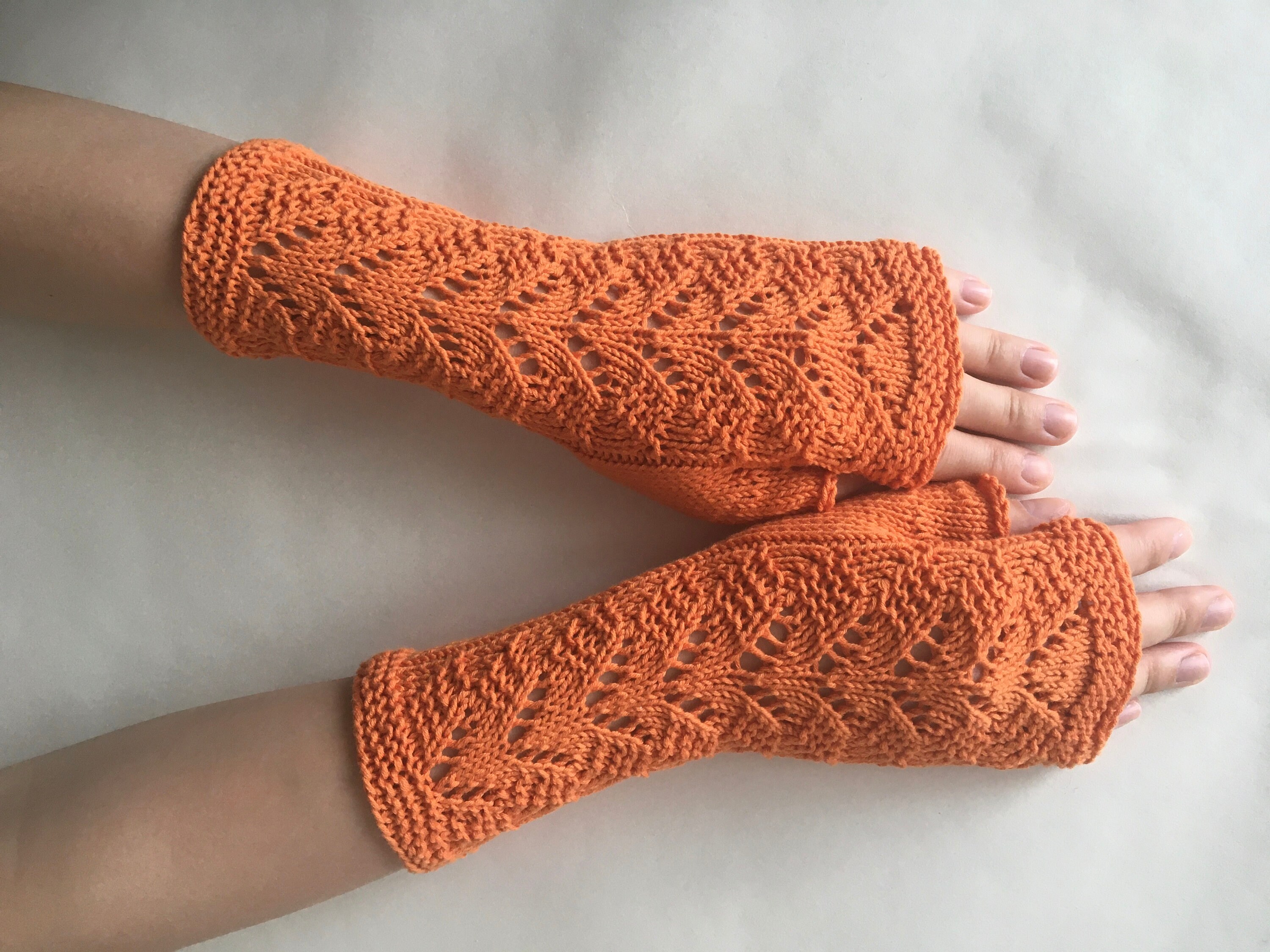 Suitable for VEGANS. ORANGE fingerless gloves fingerless | Etsy