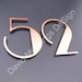 Mission Mackintosh Style Floating Numbers in Copper 3/75mm or 4/100mm ...