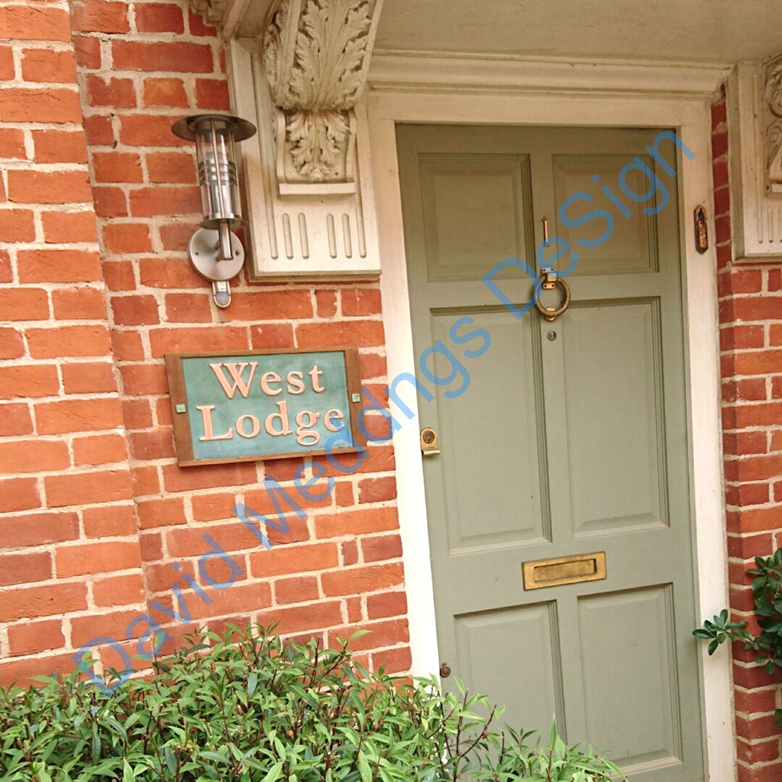 Traditional House Sign Name Sign in Oak and Copper in 2"/50mm High ...