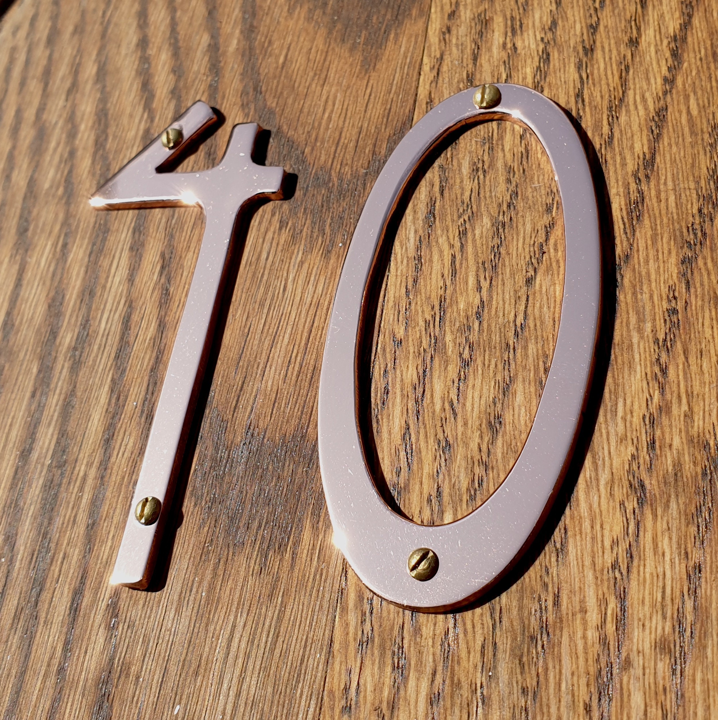 Art Nouveau style Copper numbers polished, hammered or brushed, 3/75mm ...