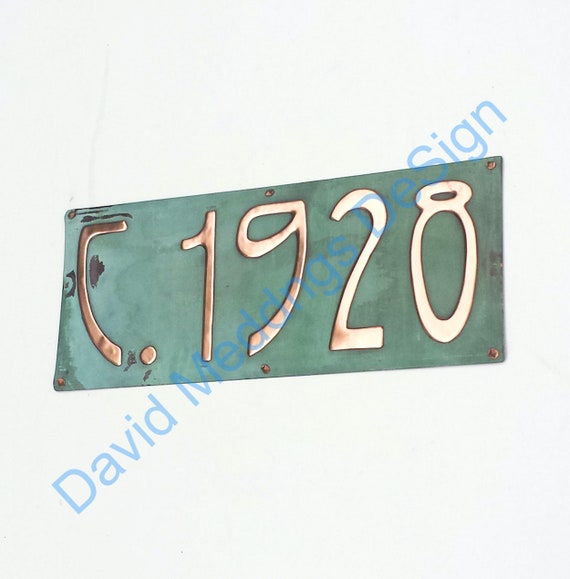 Circa Art Nouveau Date Plaque Historical Sign in Rivanna - Etsy