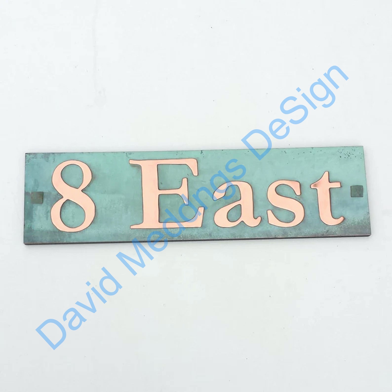 Street Sign Plaque in Patinated or Hammered Copper - Plywood Backed 3 ...