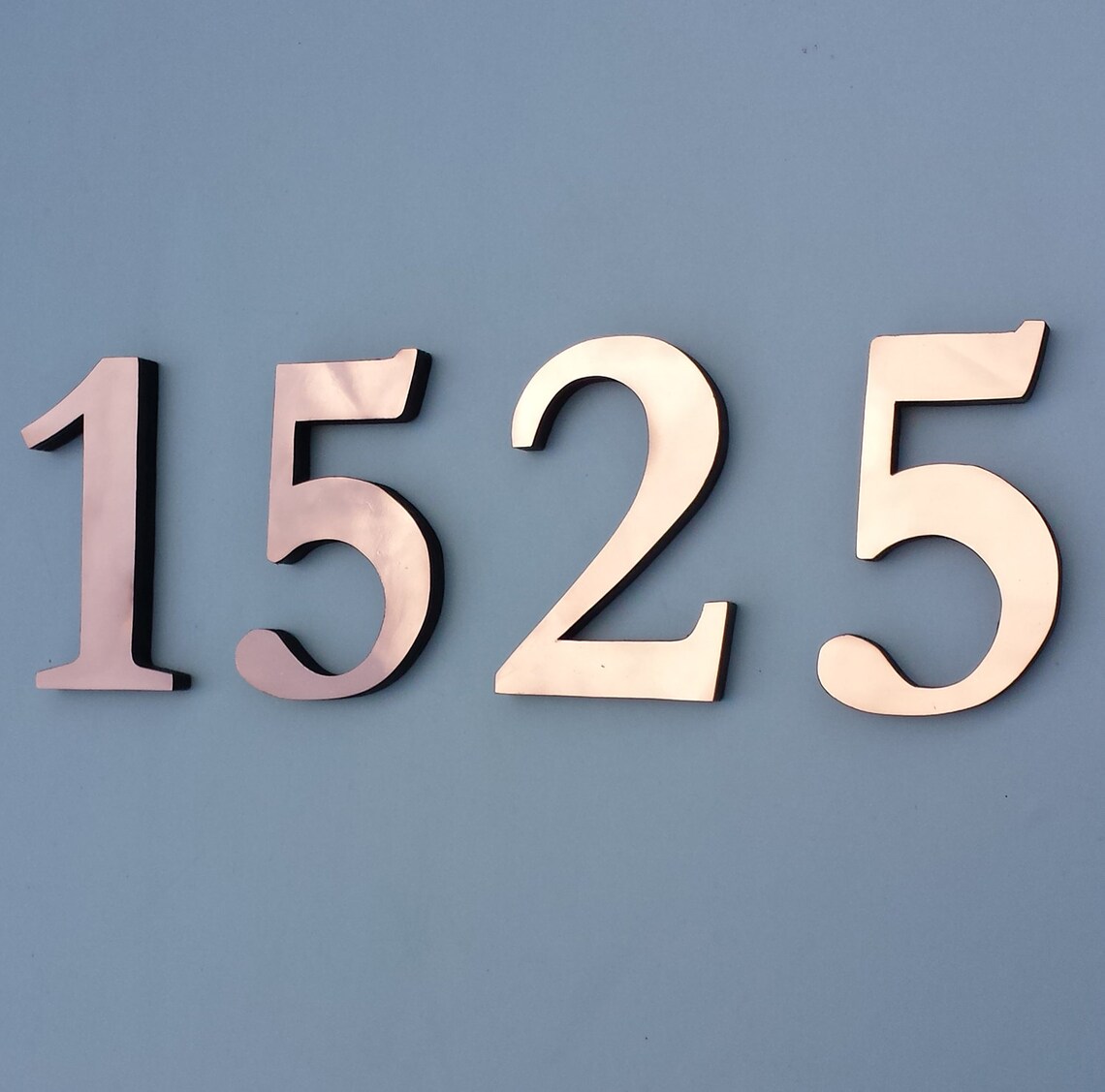 Modern Commercial Numbers Copper Contemporary Floating in 3"/75mm High ...