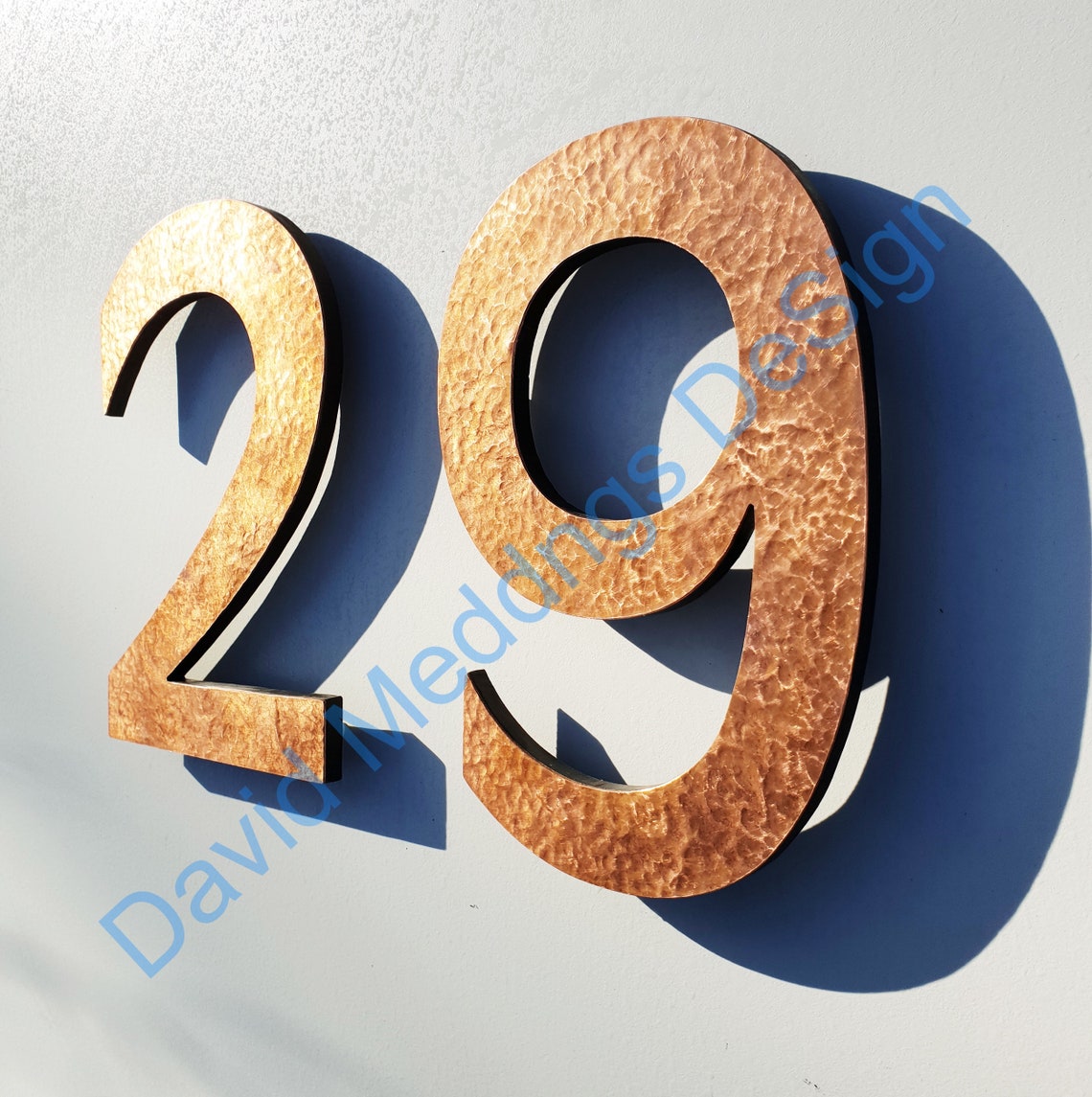 Large Architectural Floating Copper Numbers 12/305mm - Etsy
