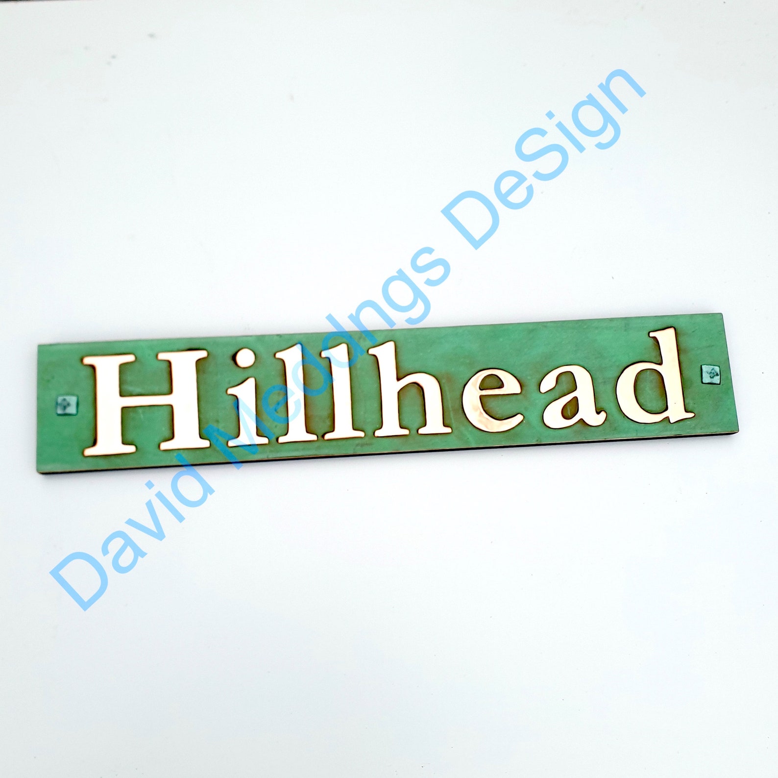 Street Sign Plaque in Patinated or Hammered Copper - Plywood Backed 3 ...