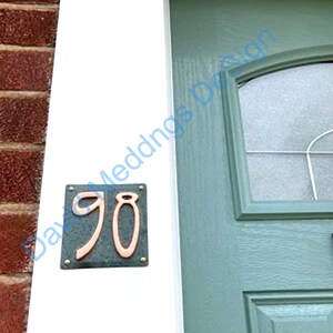 Art Nouveau Copper House Number Plaque 6"/150mm High Other Fonts ...