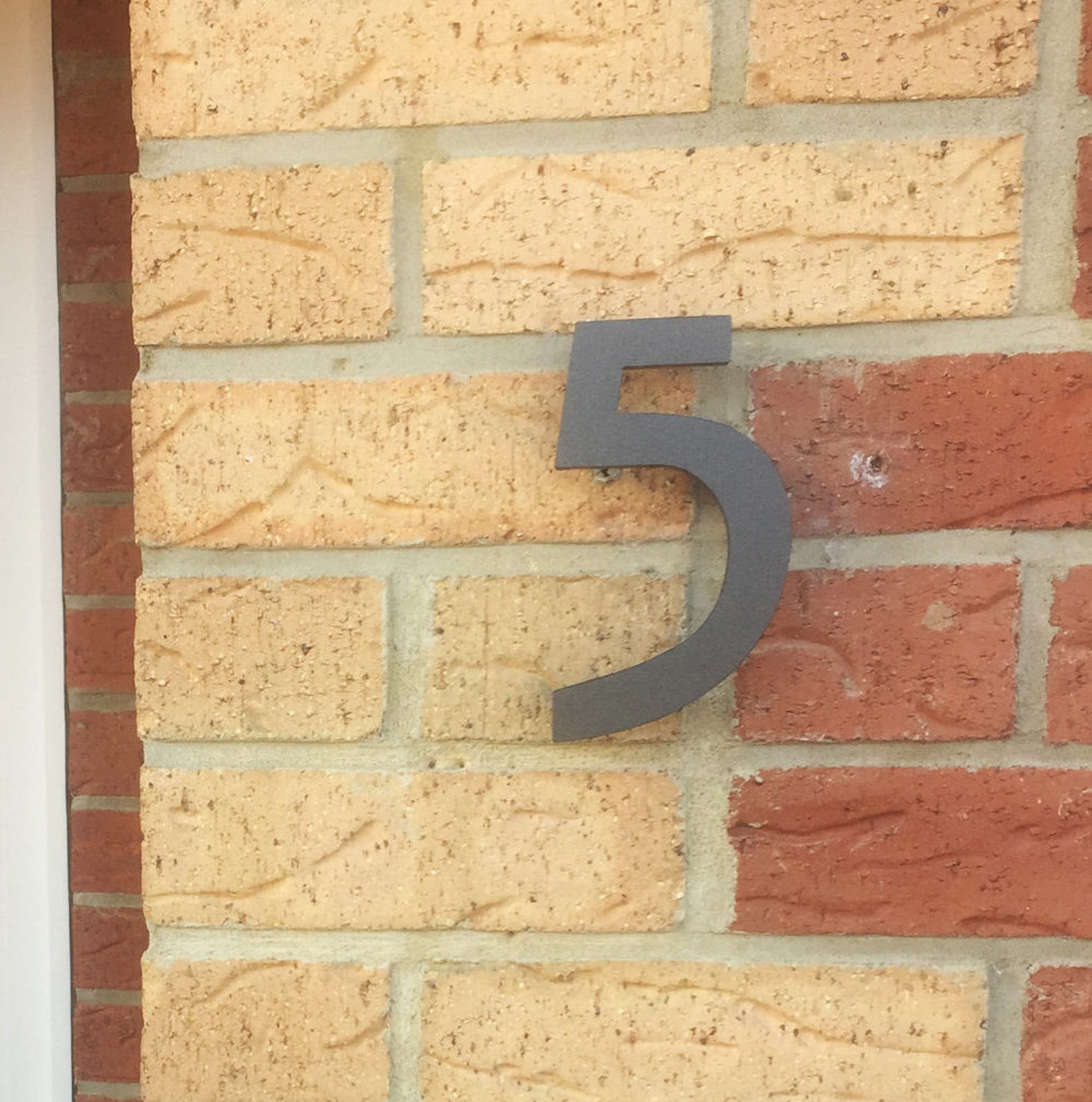 Coloured Floating House numbers Architectural style in Mission | Etsy