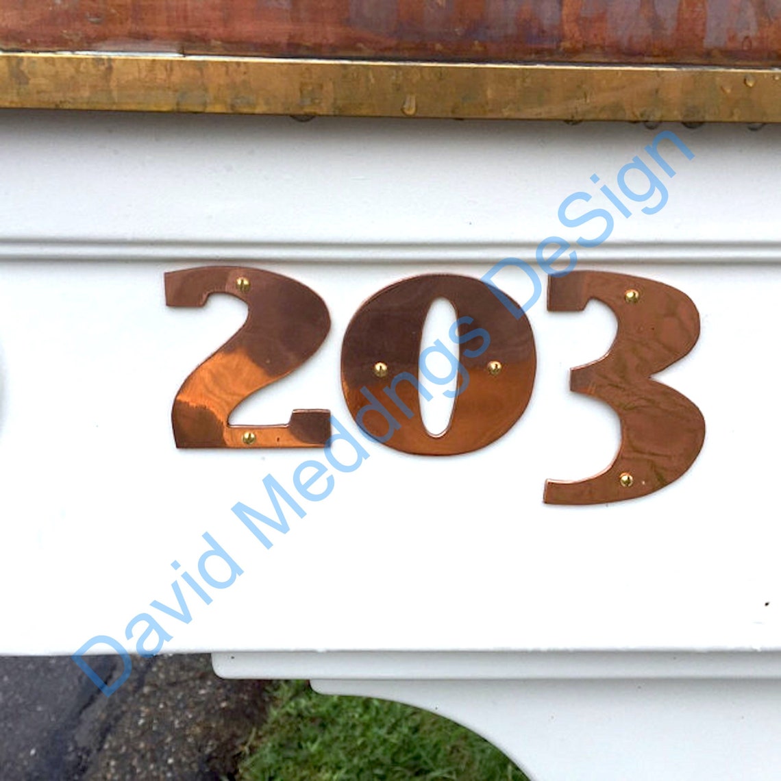 Art Nouveau Style Copper Numbers Letters Polished, Hammered or Brushed ...