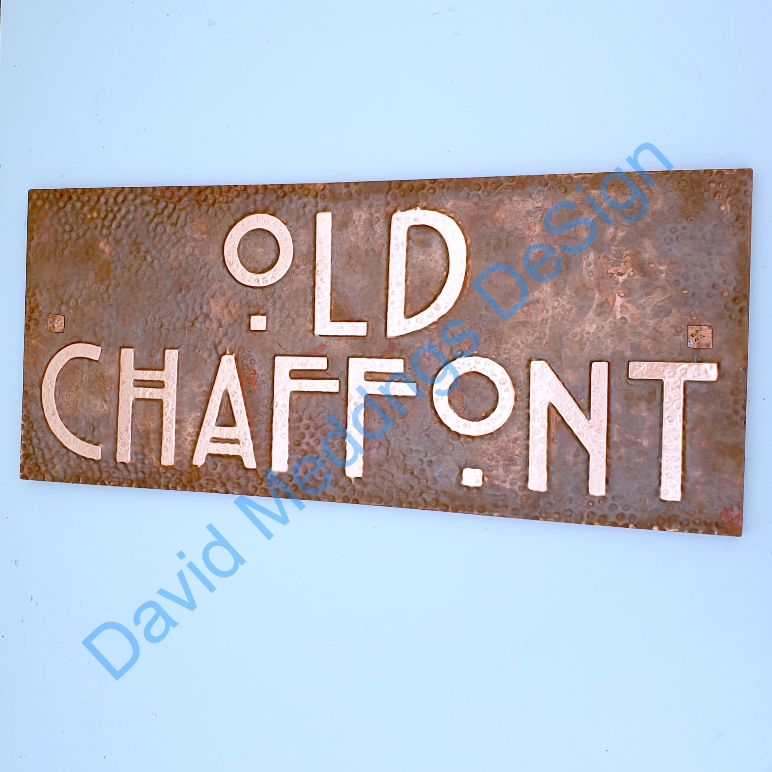 Copper Mission Mackintosh House Name Address Plaque in CAPS Letters ...