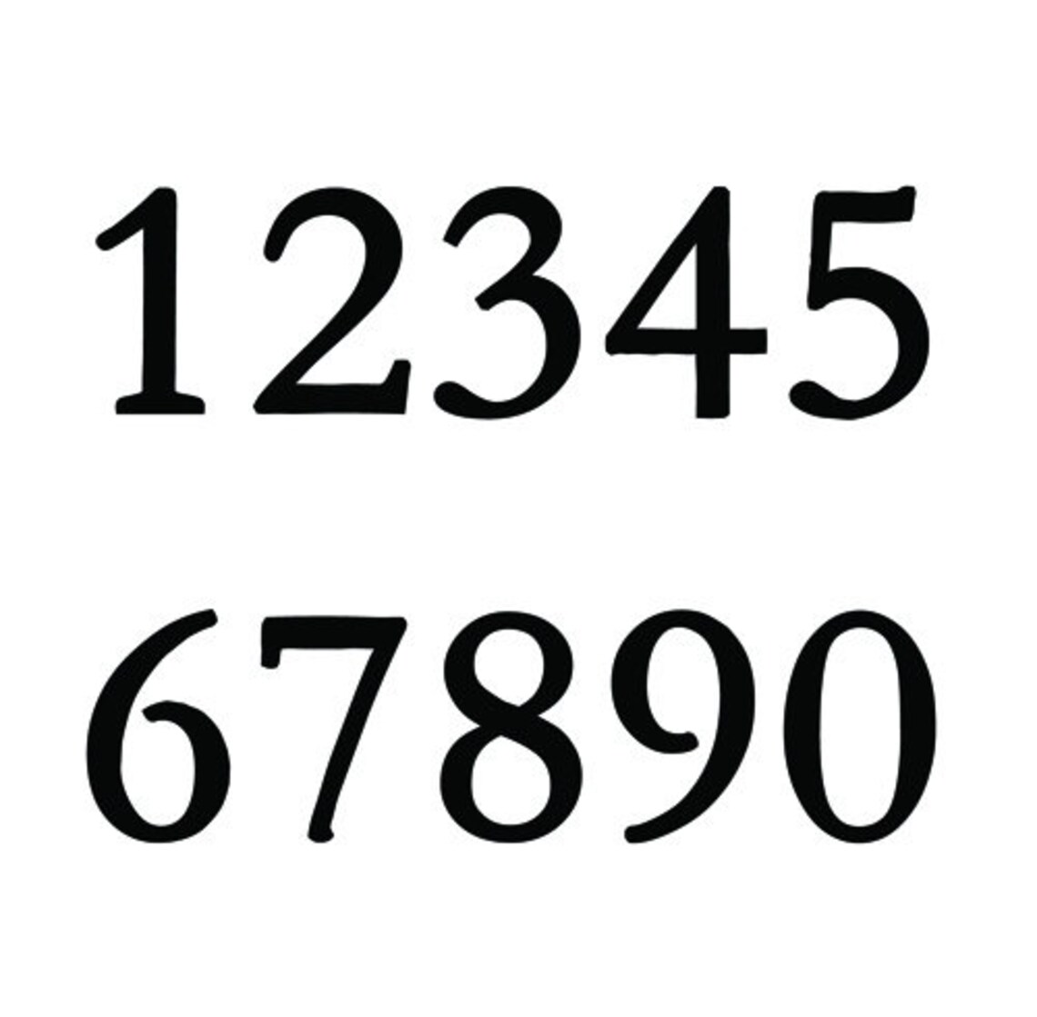 Traditional Style Copper Numbers Polished, Hammered, Brushed or ...