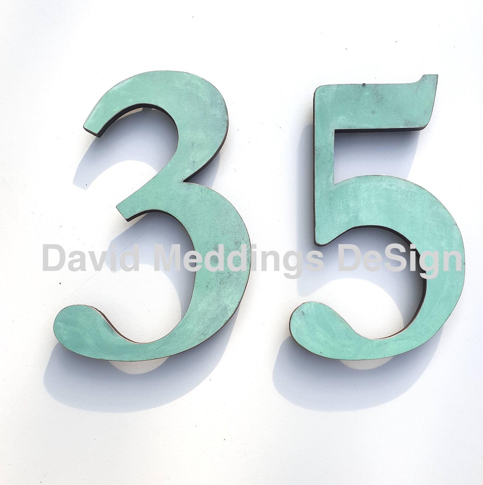 Copper Traditional Style Floating Numbers 3"/75mm or 4"/100mm High ...