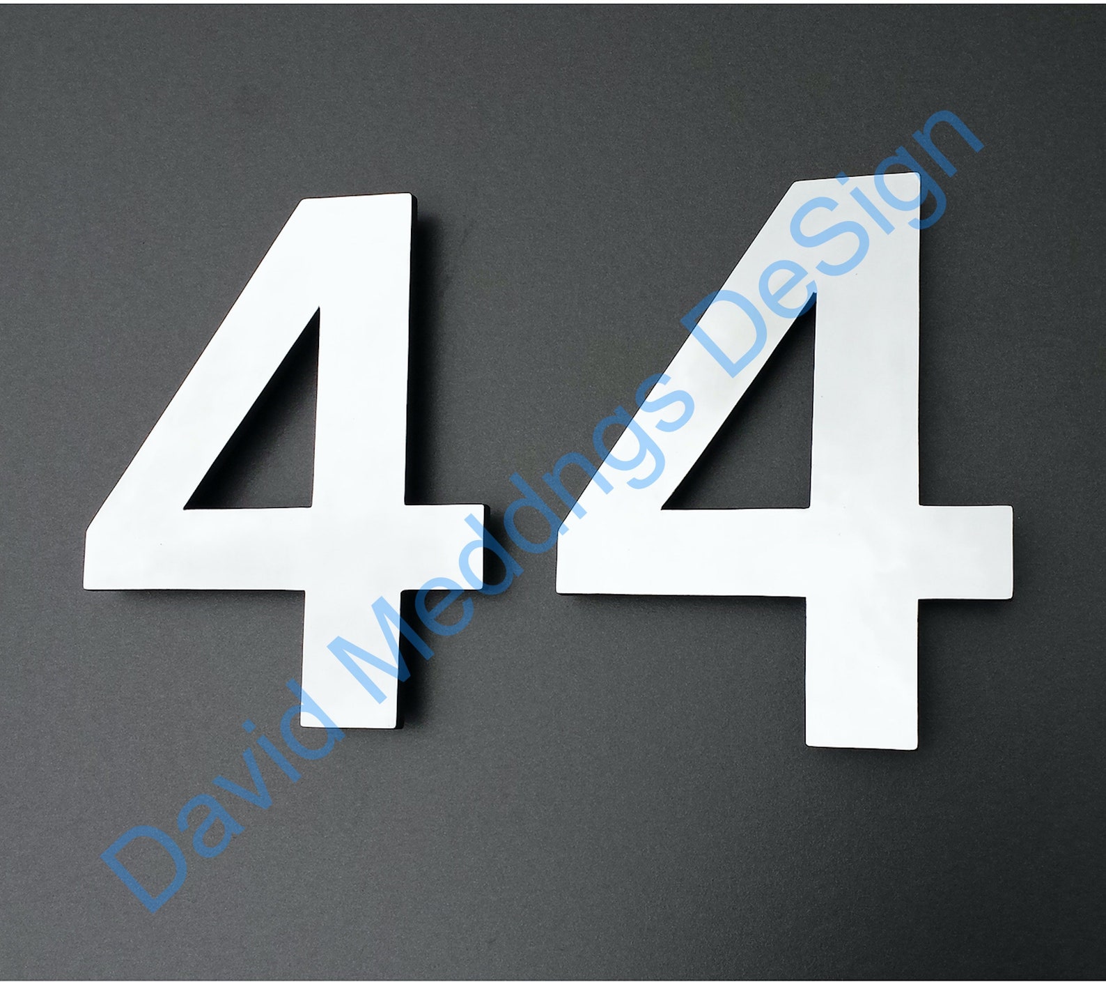 Modern Contemporary Coloured House Numbers in Antigoni 6"/150mm High ...