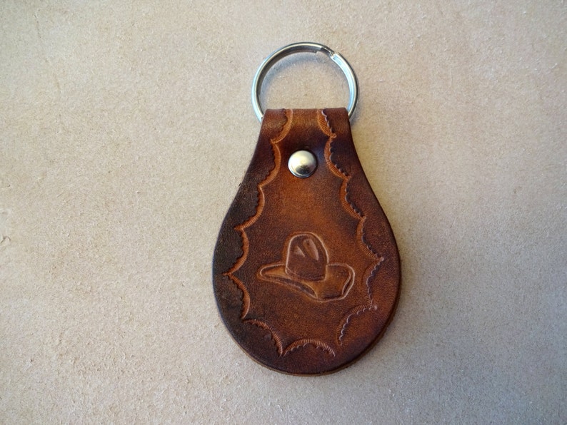 Leather Key Fob Cowboy Hat | Etsy