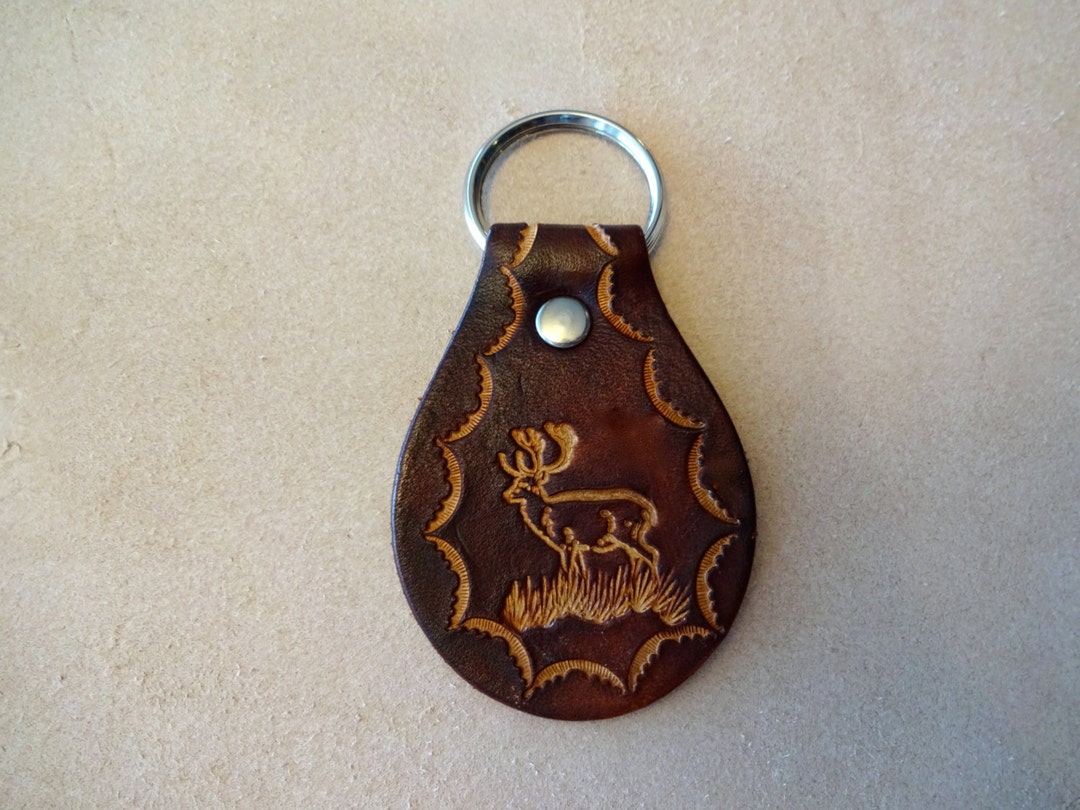 Leather Key Fob Elk - Etsy