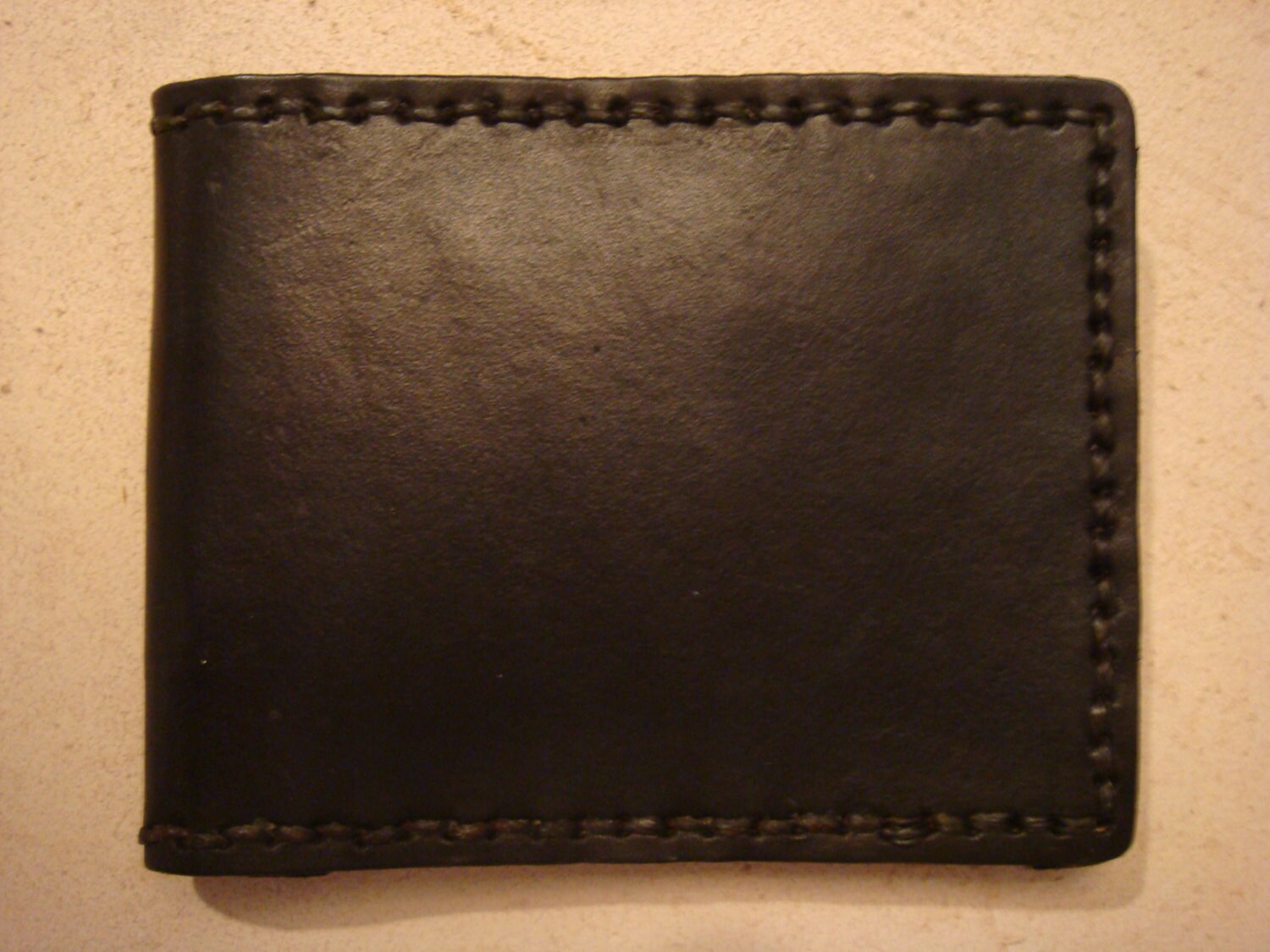 Handmade Black Leather Wallet Leather Billfold | Etsy