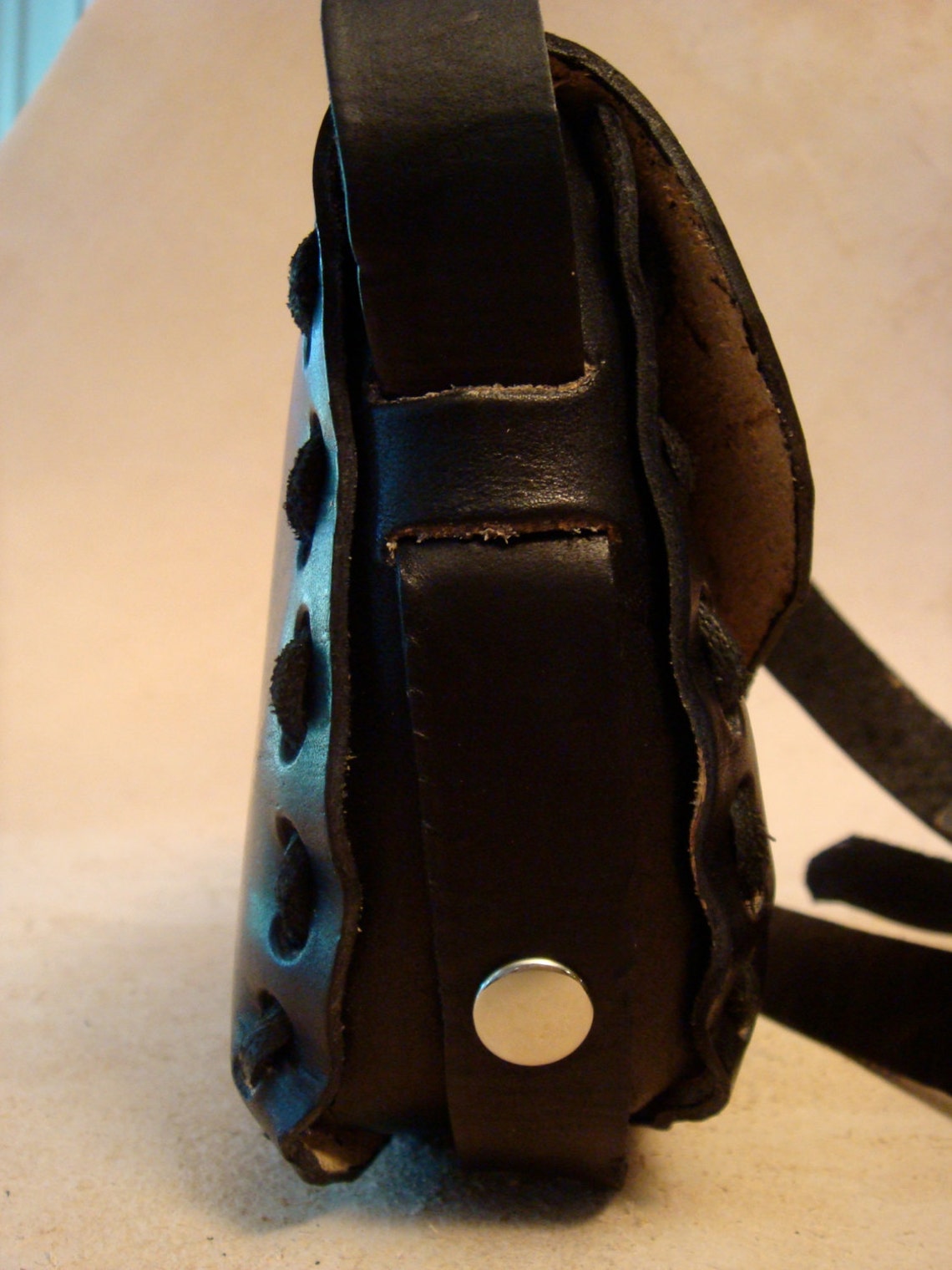 Lyn Handmade Black Leather Crossbody Bag Shoulder Purse - Etsy