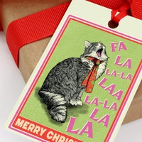 Printable Christmas Kitty Gift Tags, Cat Gift Labels, Instant Download ...