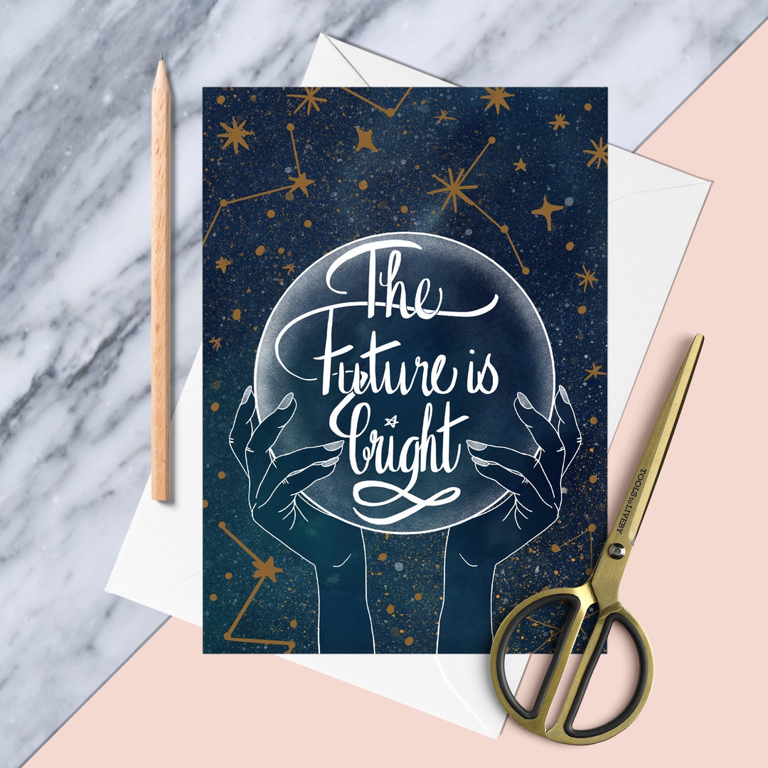 The Future is Bright Celestial Greeting Card - Etsy