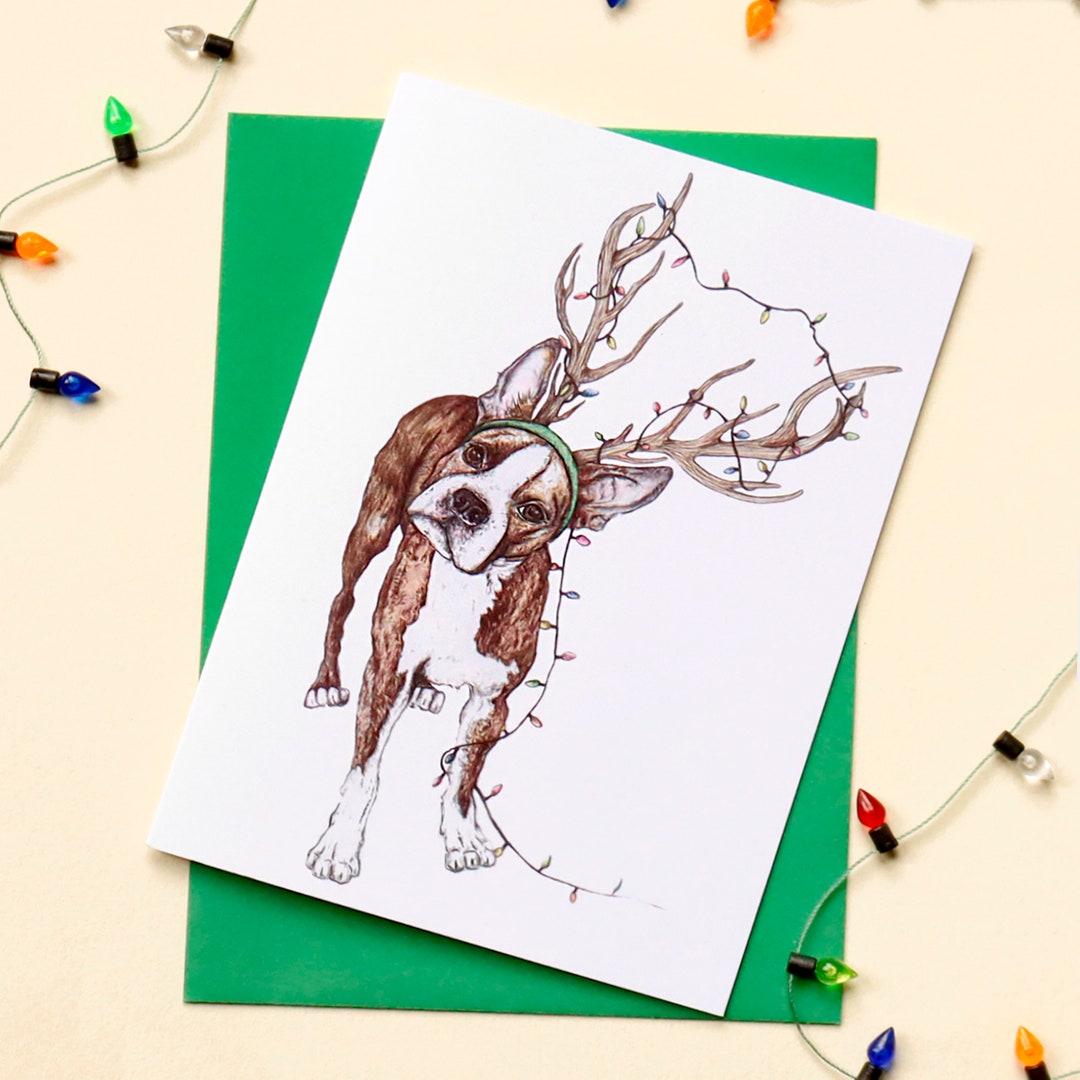 Funny Dog Christmas Card - Etsy