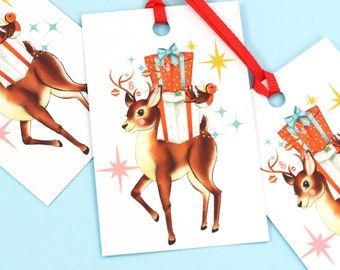 Reindeer Gift Tag | Etsy