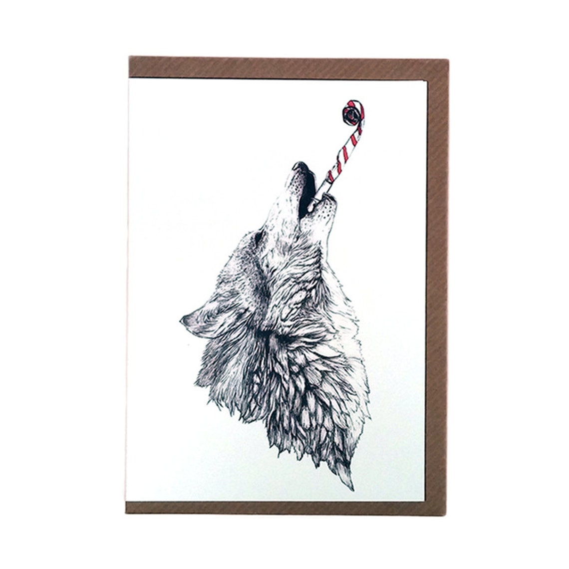 Wolf Greetings Card // Party A6 Blank Card - Etsy
