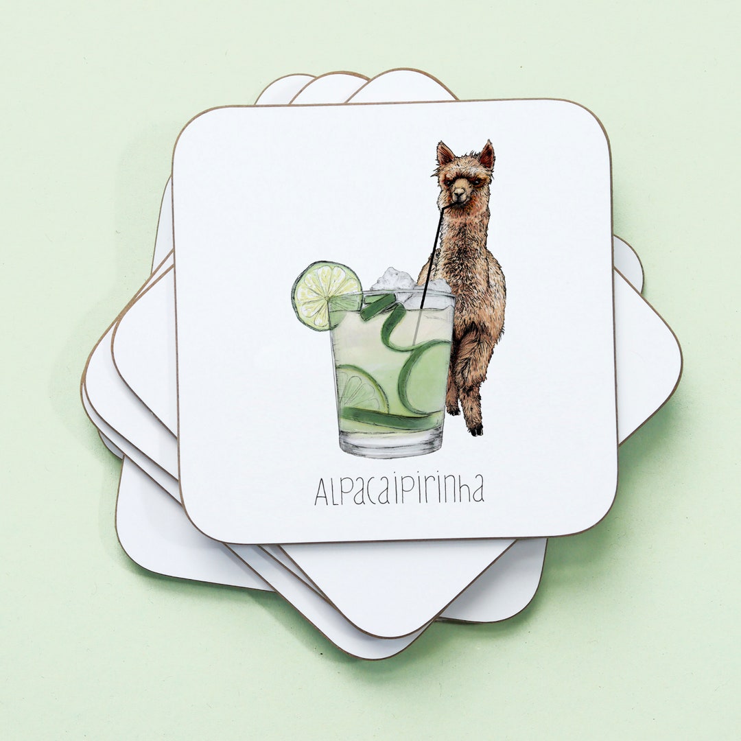 Alpacaipirinha Drinks Coaster - Etsy