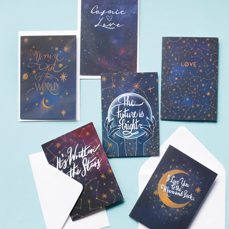 Love You to the Moon and Back Greetings Card | Etsy