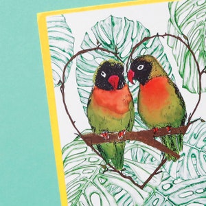 Love Birds Greeting Card - Etsy