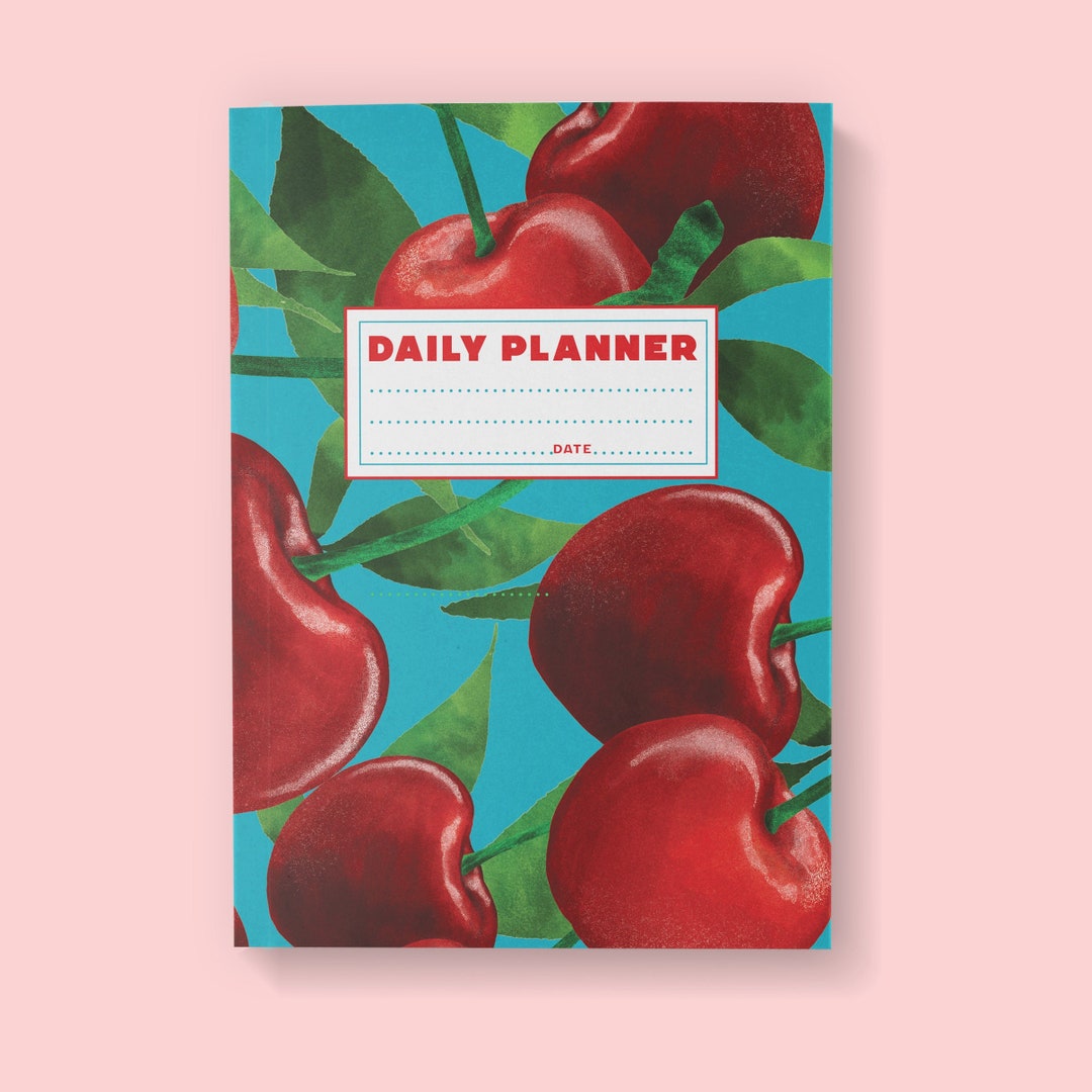 Cherries Daily Planner | Undated Start Anytime | Notebook | Planner ...
