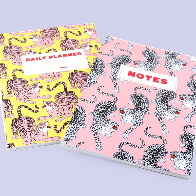 Tiger Daily Planner Wildcat Stationery Undated Start - Etsy UK