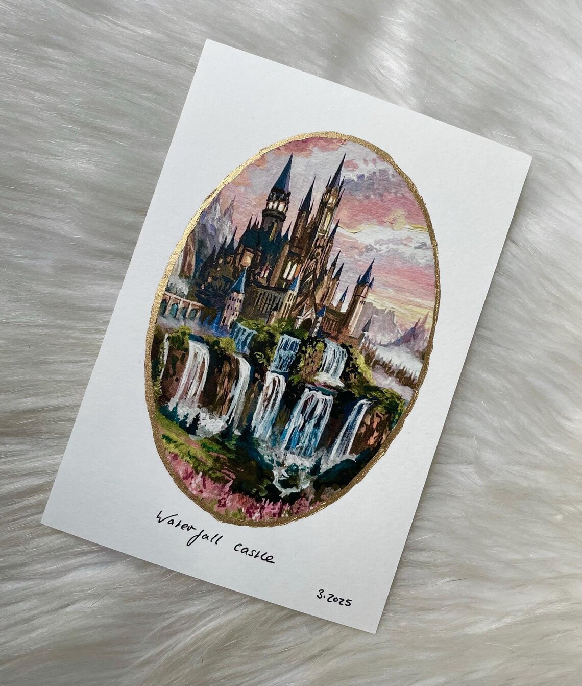 Waterfall Castle *PRINT* - Etsy