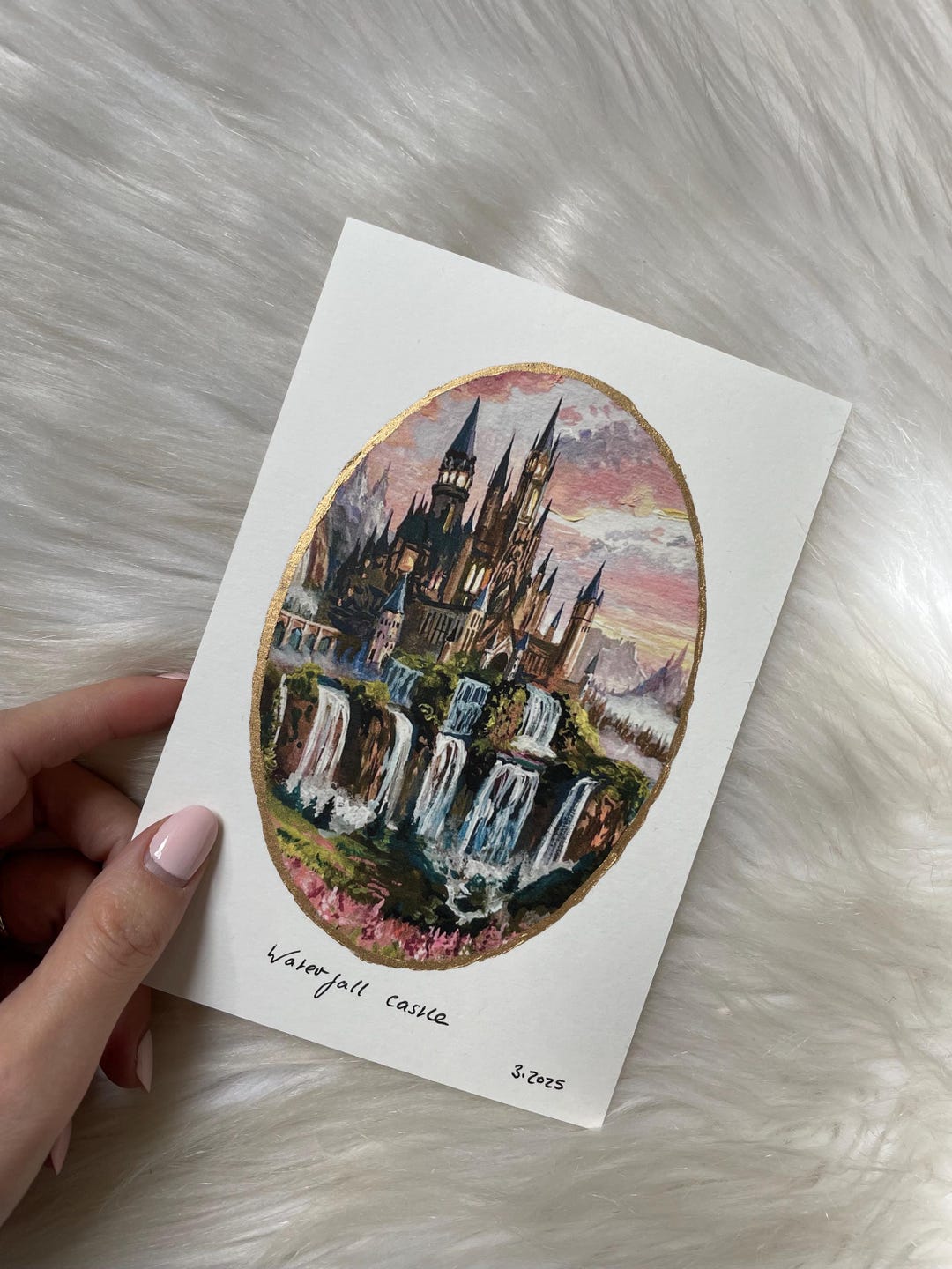 Waterfall Castle *PRINT* - Etsy