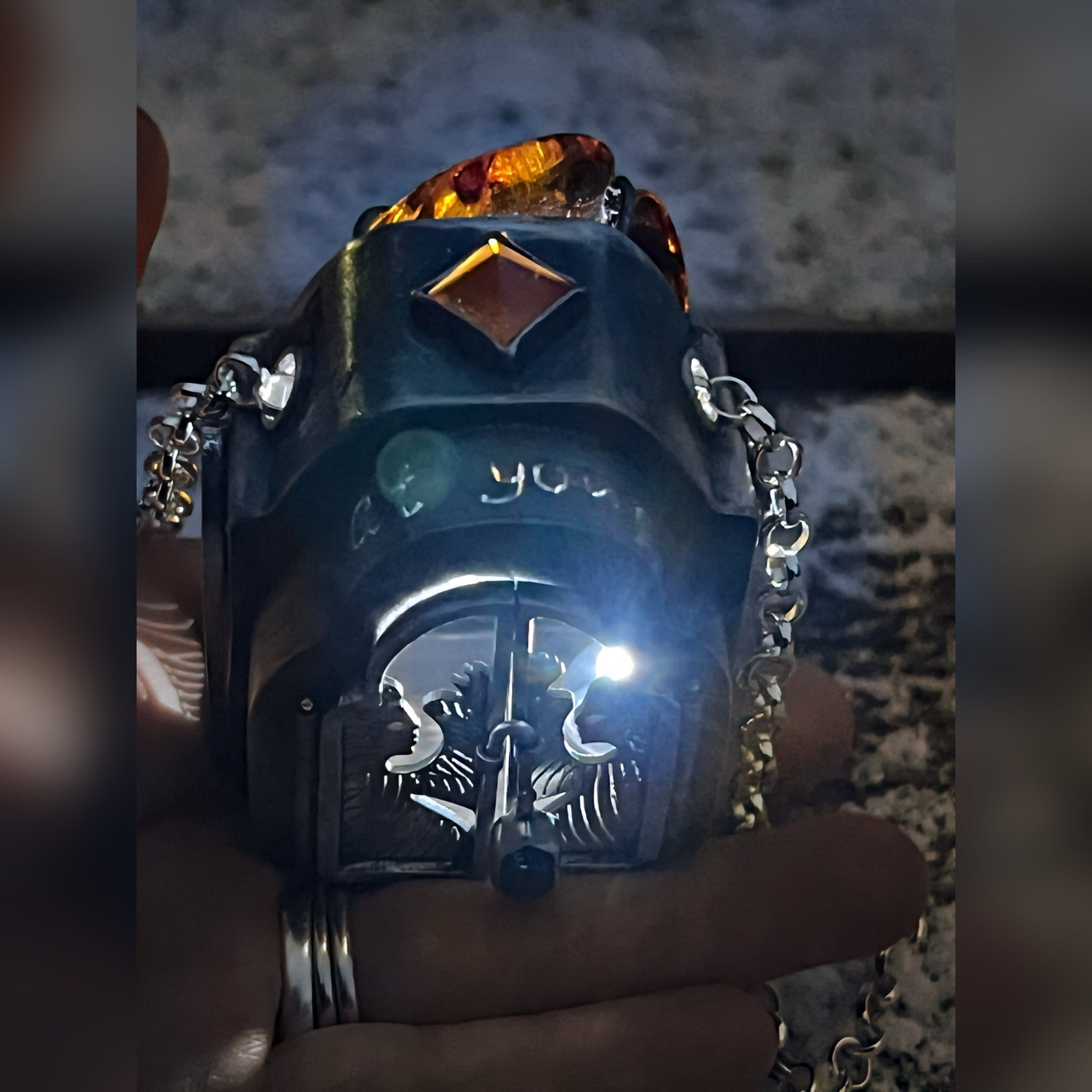 Enter at Your Peril. Haunted Temple Lantern Locket. Raw, Organic ...