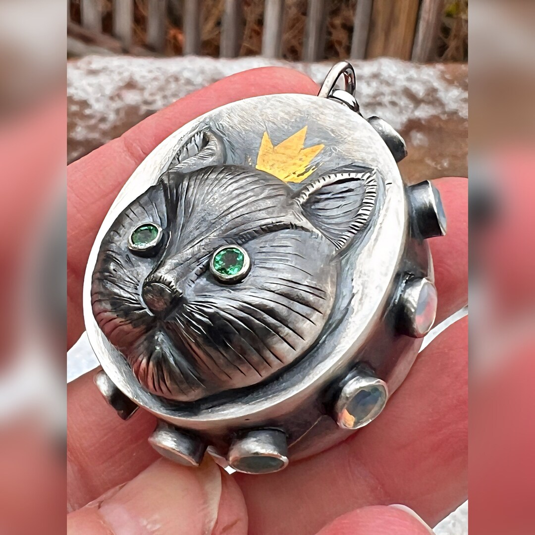 Beloved Princess Cat Locket. Raw, Organic, Earthy, Wabi Sabi, Boho ...