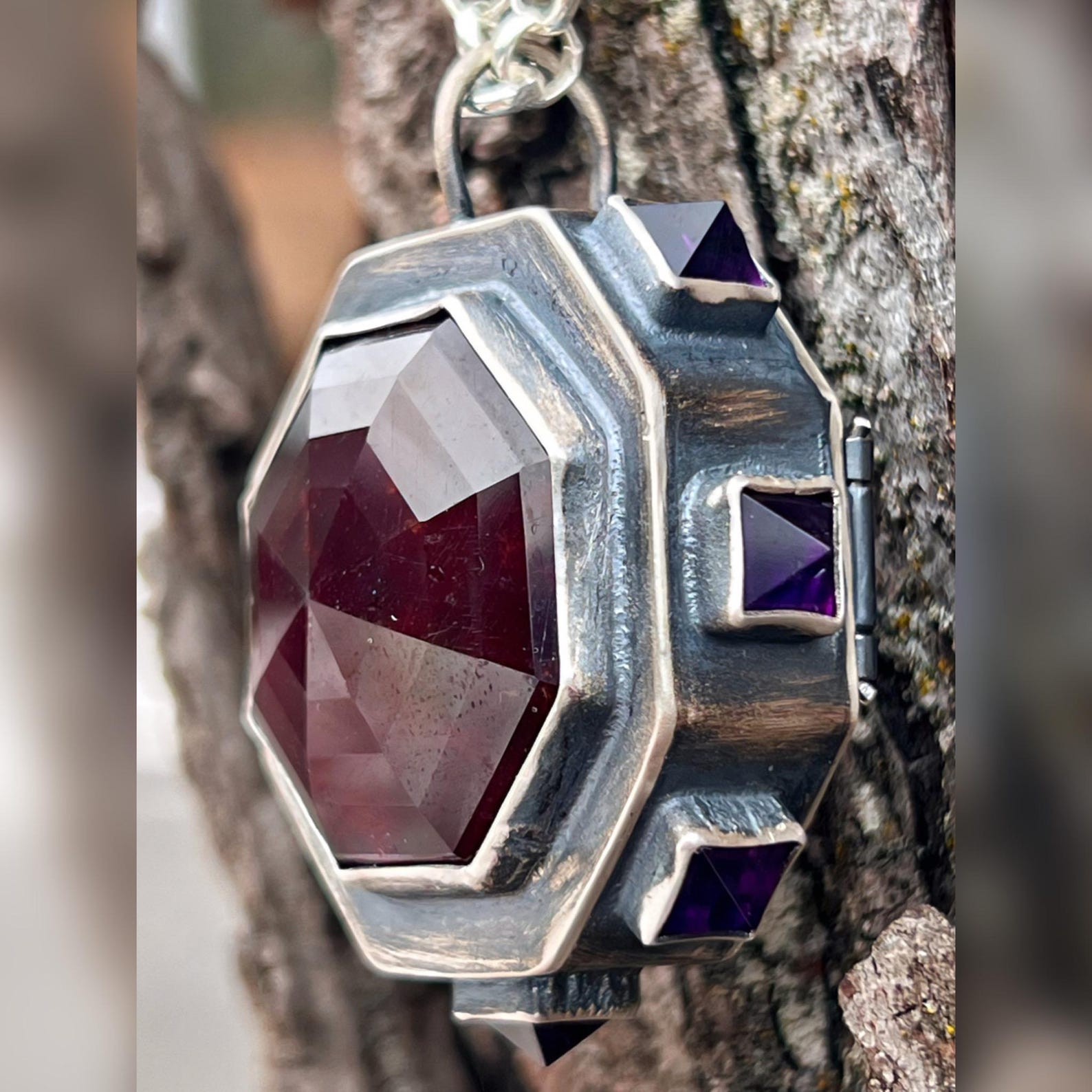 Guarded Spells Locket. Spider, Tarantula, Red, Purple, Black Magic ...