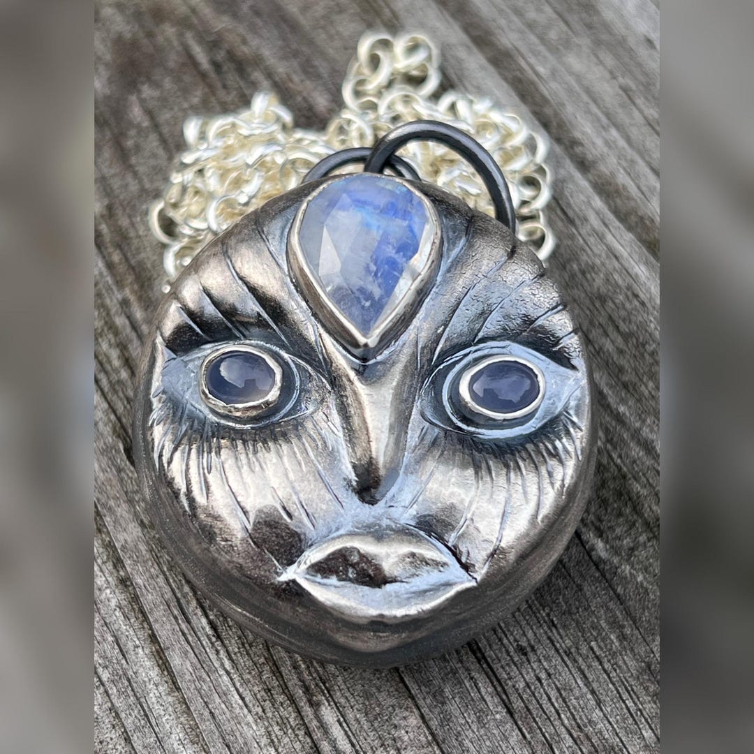 Moon Mother Locket. Witchcraft, Magic, Matriarch, Boho, Bohemian, Raw ...