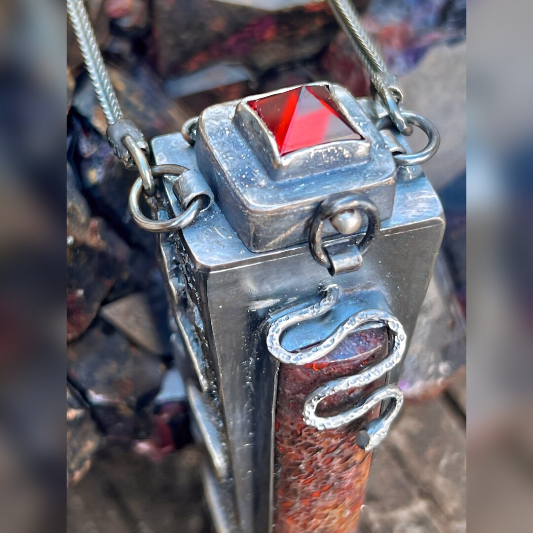 Dinosaur Bone Locket. Boho Bohemian Raw Organic Snake - Etsy