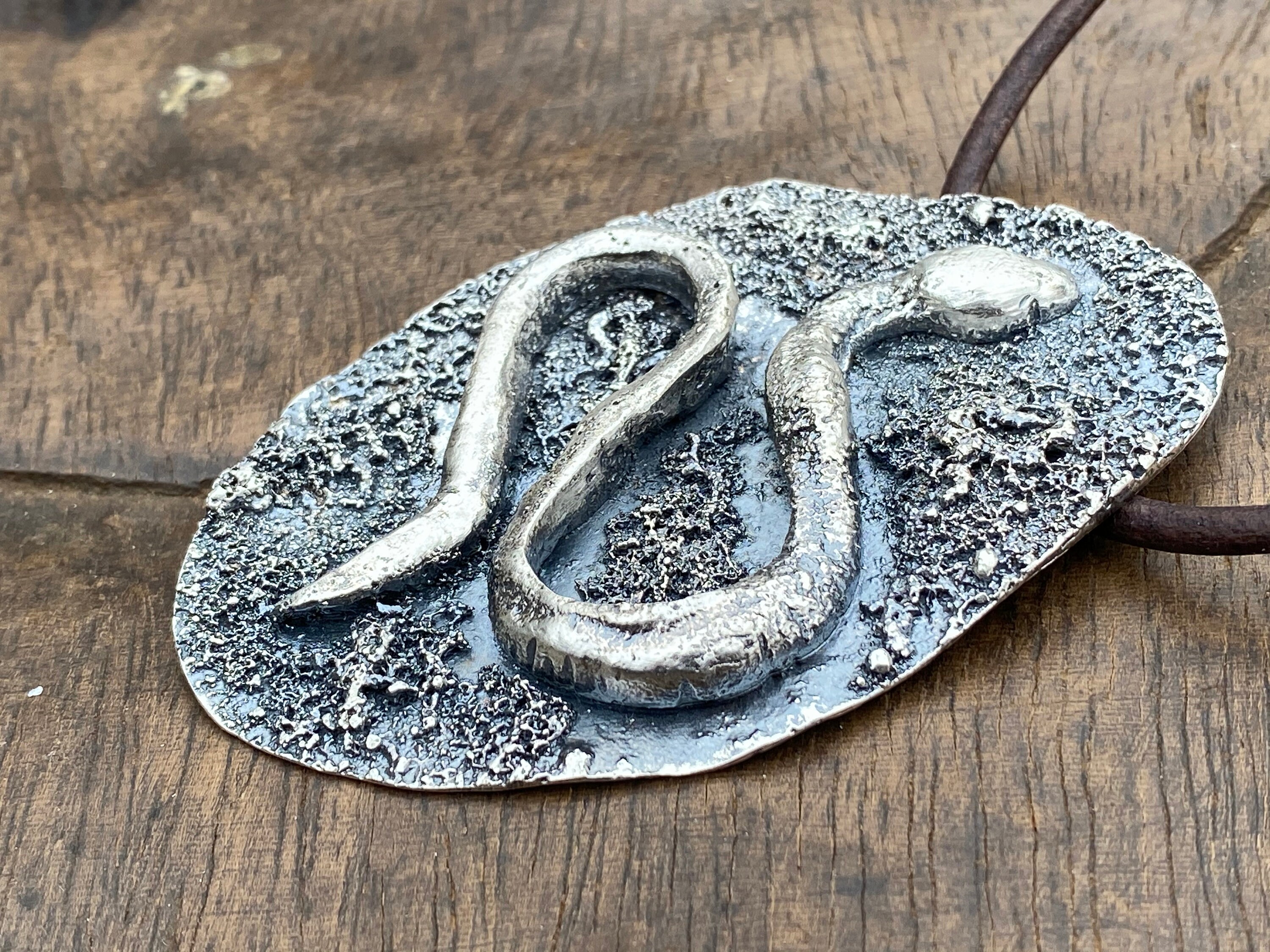 Snake Amulet. Artisan Sterling Silver. Raw Primitive | Etsy