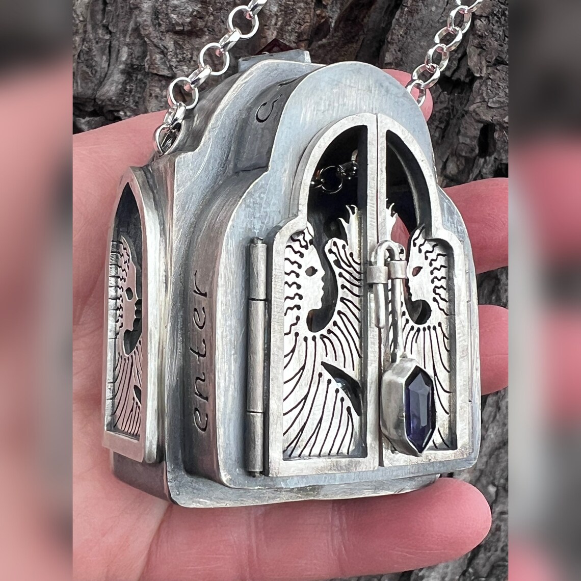 Enter at Your Peril. Haunted Temple Lantern Locket. Raw, Organic ...