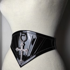 Waist Belt "miss". Gothic Belt Made With Glossy Pvc. O-ring and ...