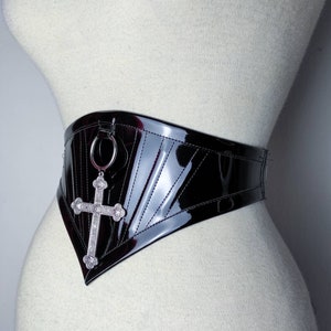 Waist Belt miss. Gothic Belt Made With Glossy Pvc. - Etsy