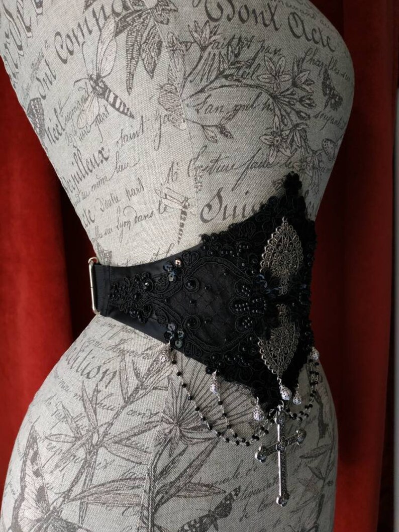 Waist-belt crux. Gothic Waist-belt With Beaded - Etsy