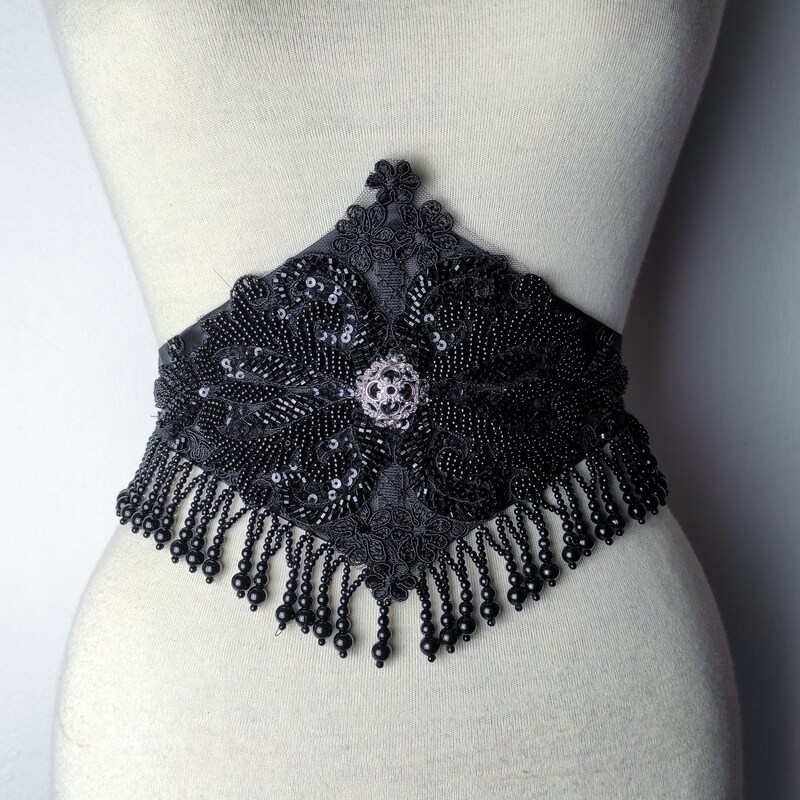 Black Lace Belt - Etsy