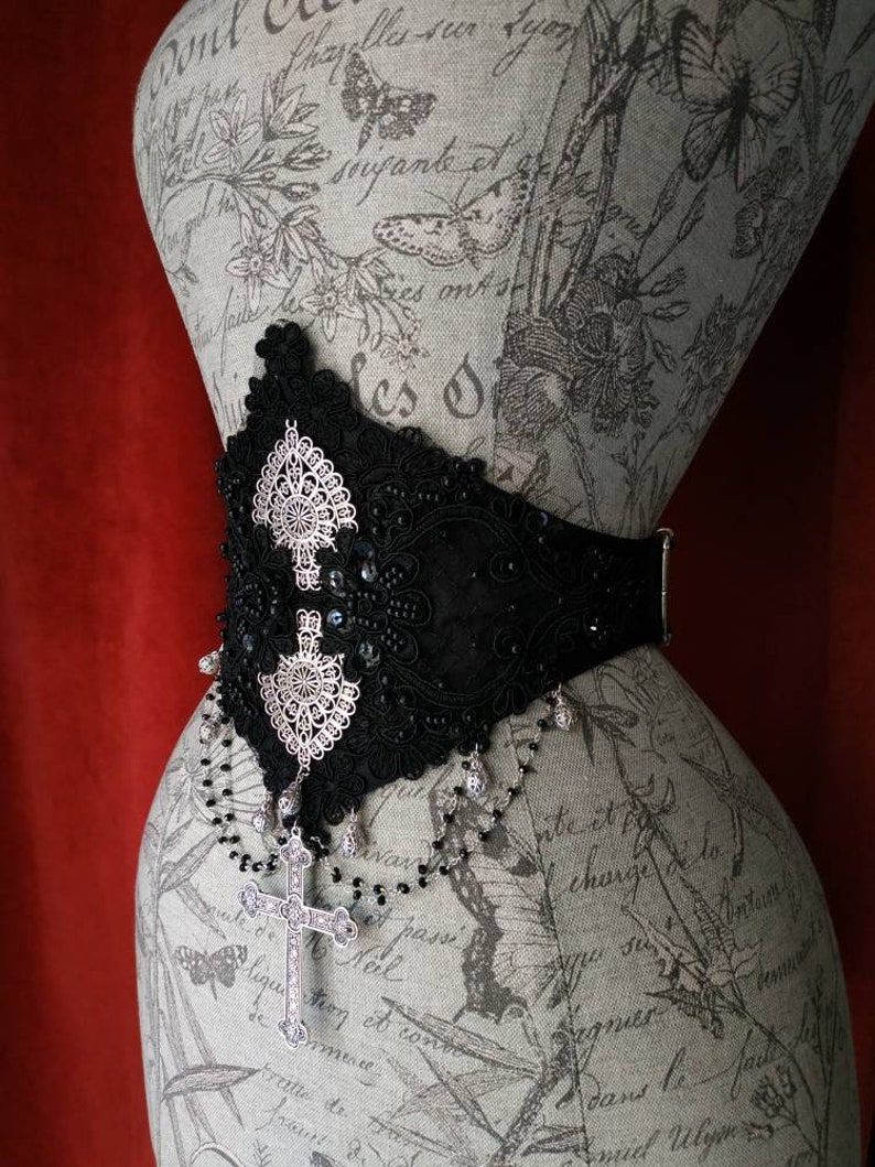 Waist-belt crux. Gothic Waist-belt With Beaded - Etsy