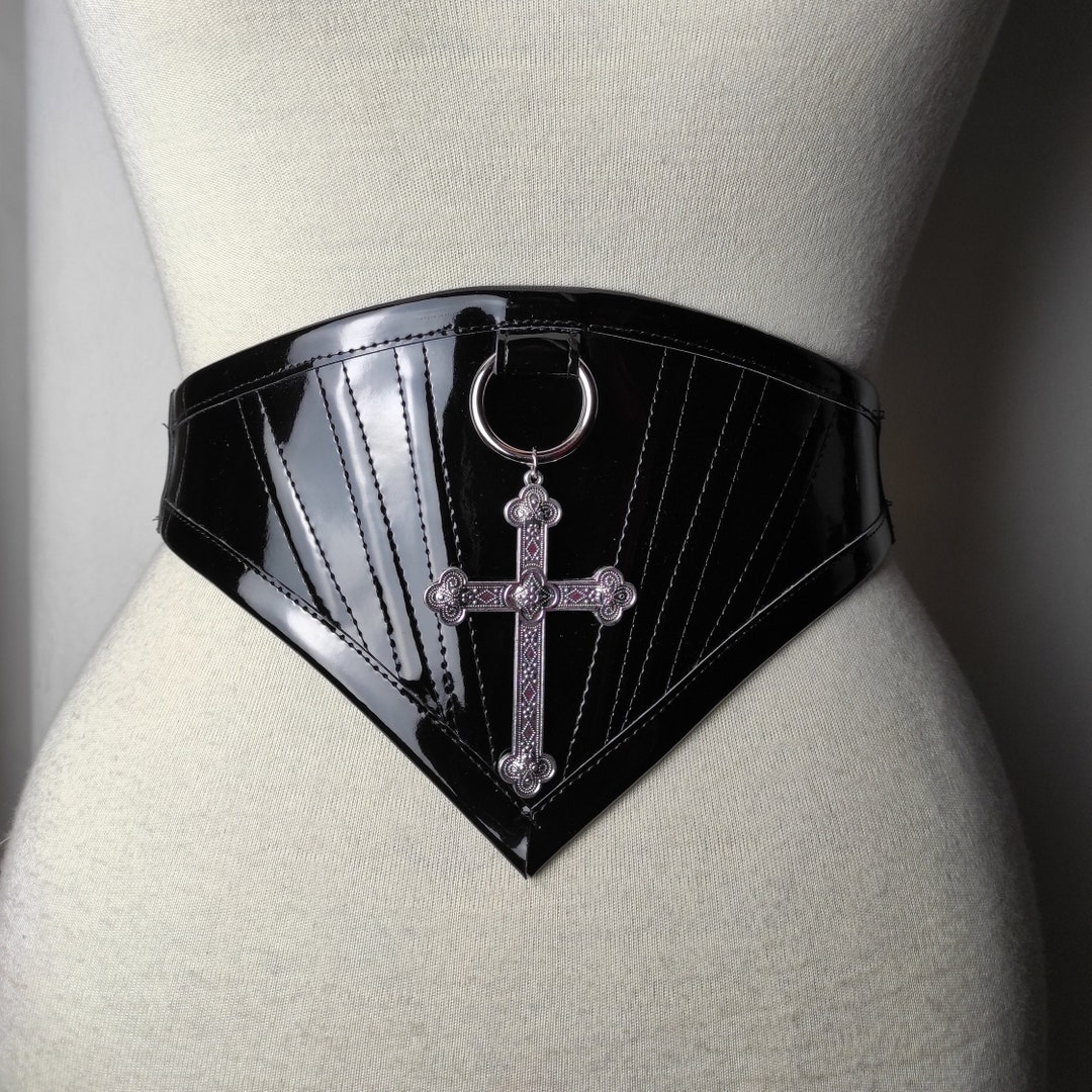 Waist Belt "miss". Gothic Belt Made With Glossy Pvc. O-ring and ...