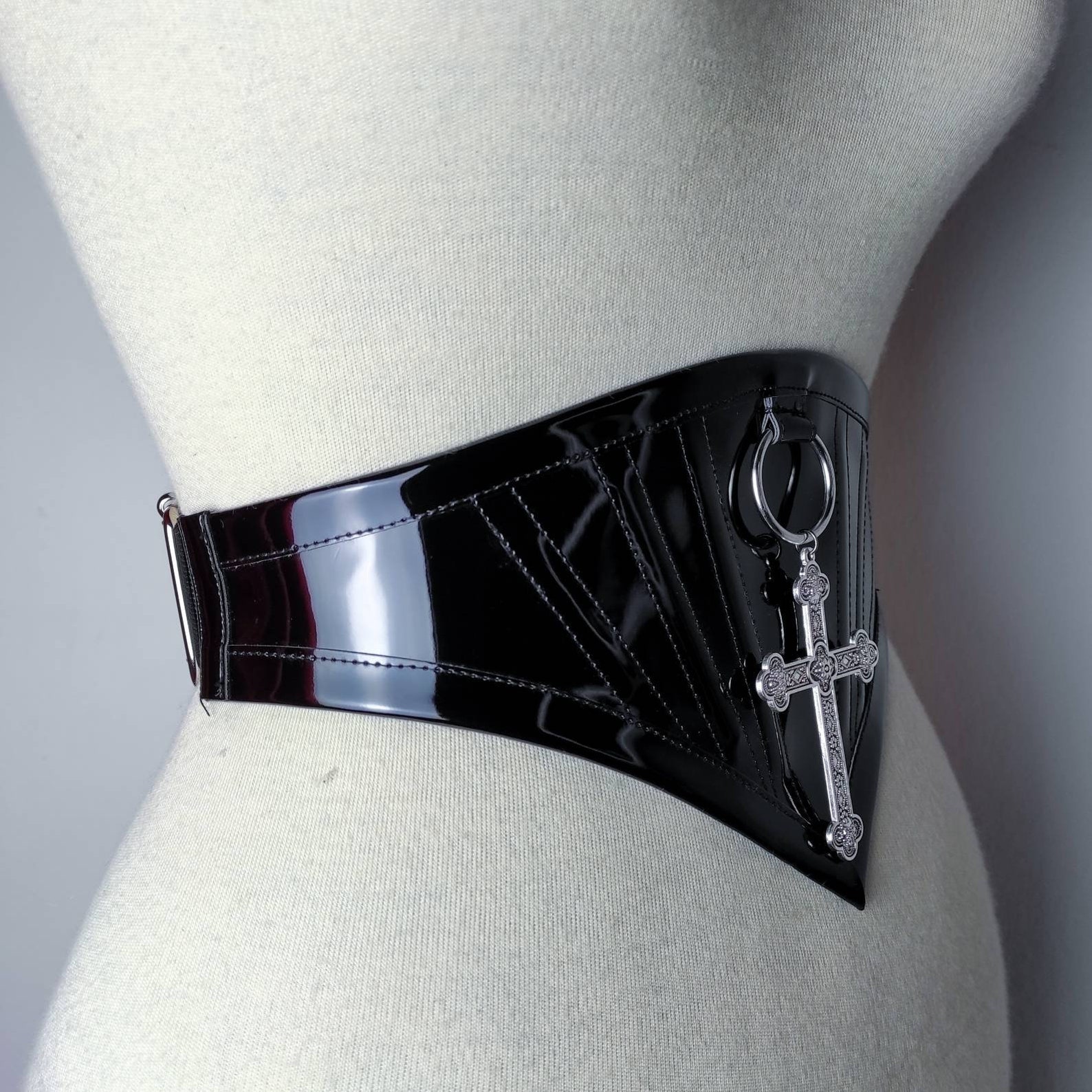 Waist Belt miss. Gothic Belt Made With Glossy Pvc. - Etsy