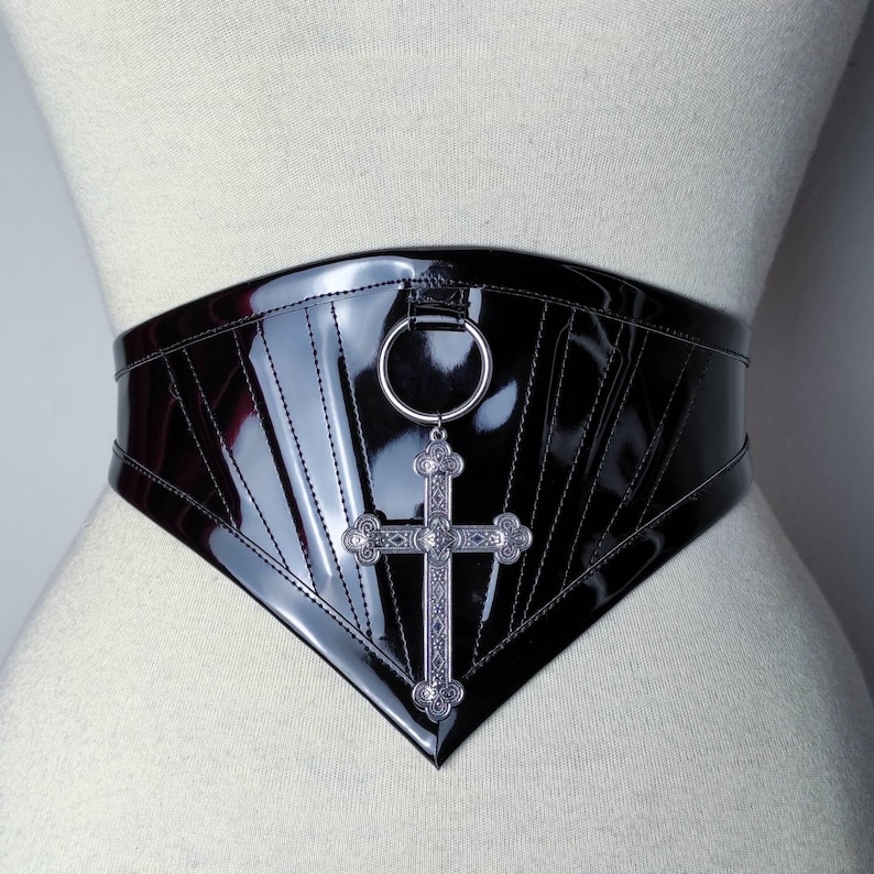 Waist Belt miss. Gothic Belt Made With Glossy Pvc. - Etsy