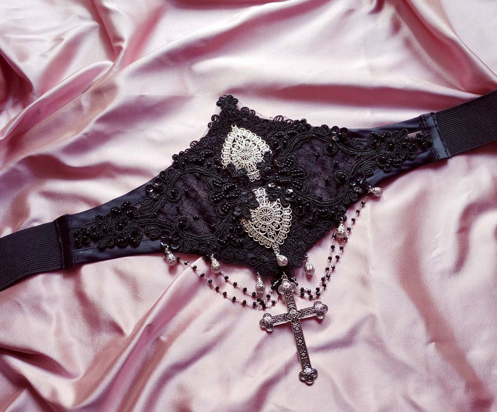 Waist-belt crux. Gothic Waist-belt With Beaded - Etsy