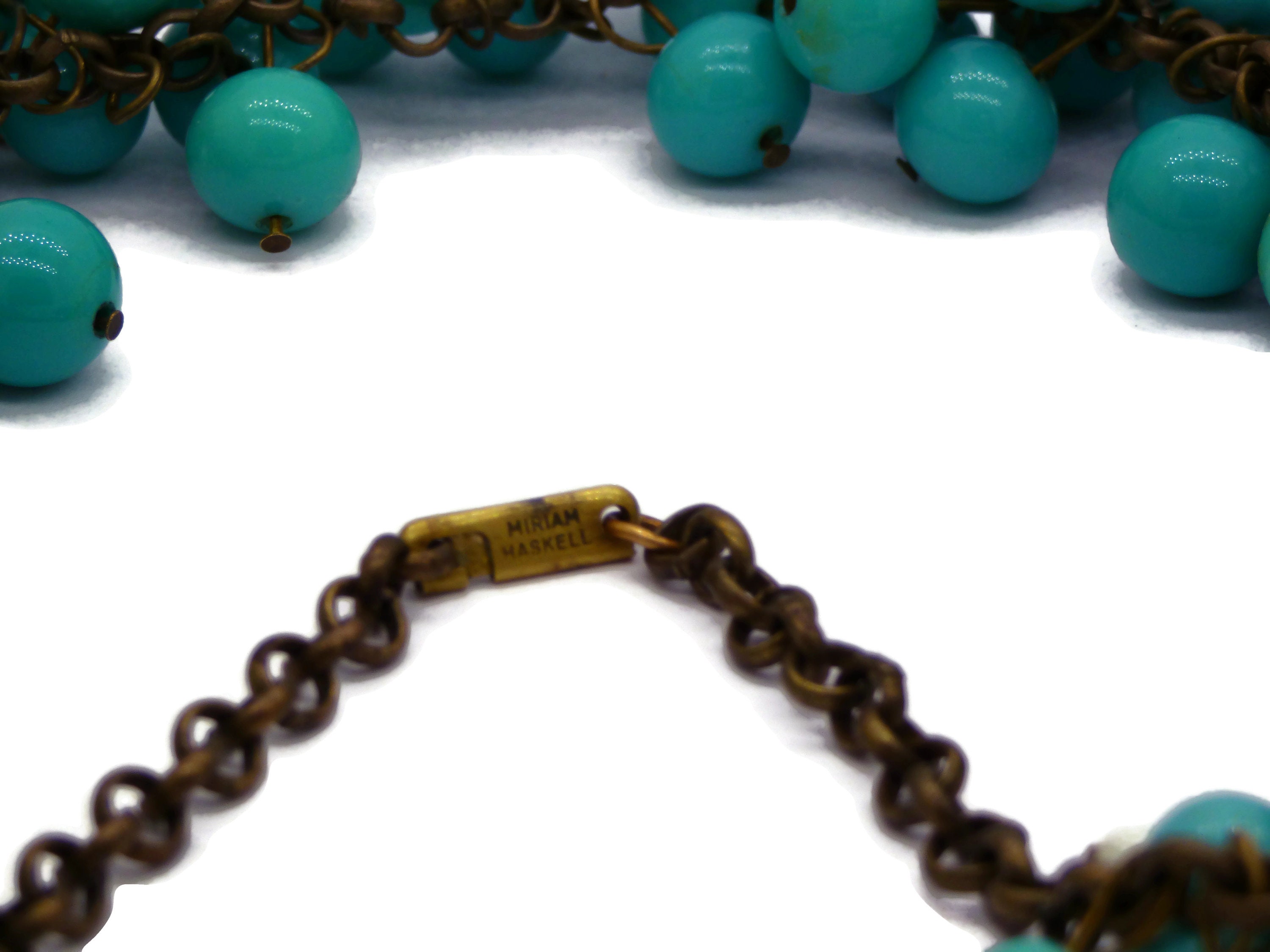 Miriam Haskell Turquoise Beaded Necklace - Etsy