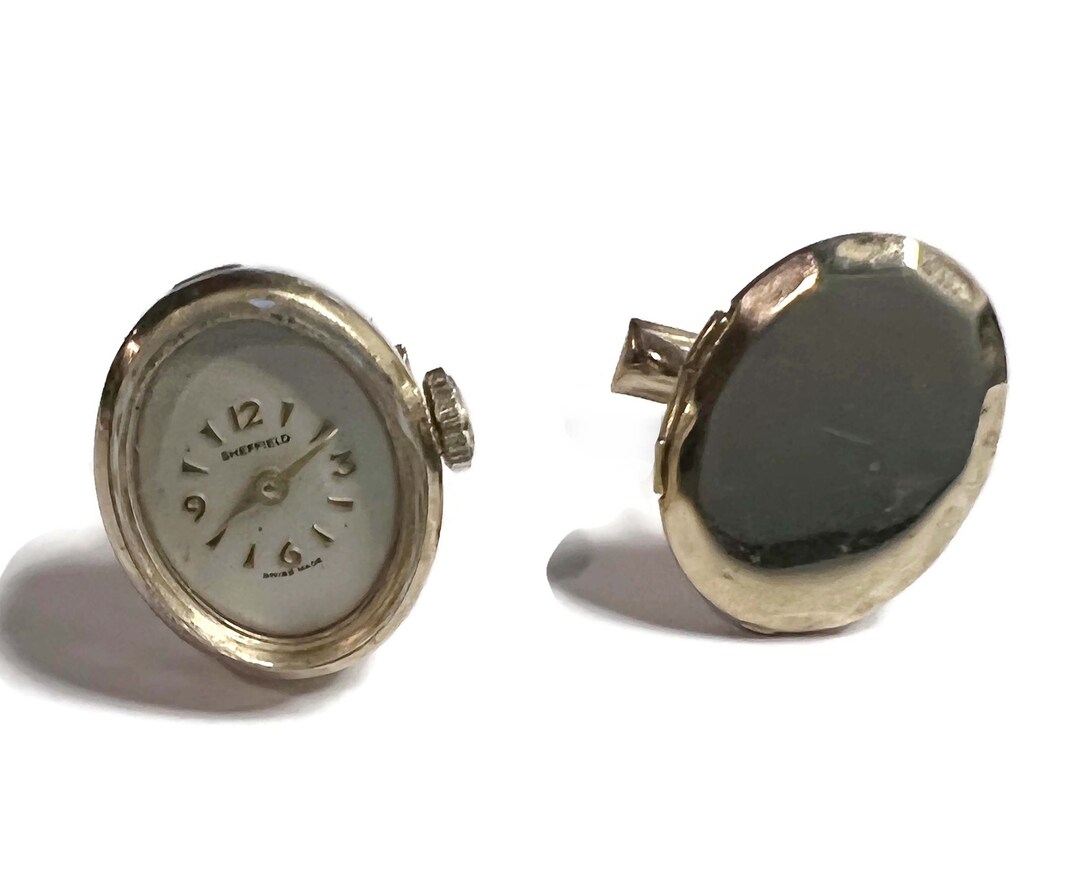 Vintage Sheffield Watch Cufflinks - Etsy